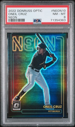 2022 Panini Donruss Optic ONEIL CRUZ RC Neon Case Hit SSP #NEON-10 PSA ...