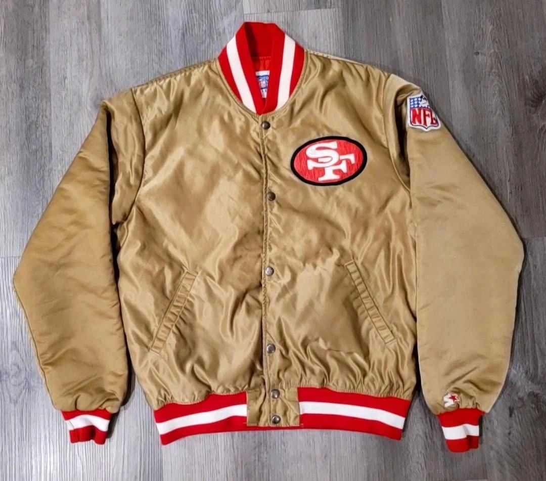 Authentic Vintage 49ers Pro Line Starter Gold Satin jacket size Large ...