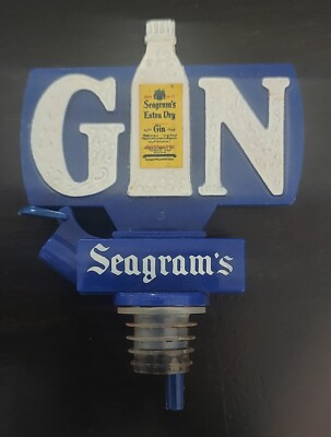 Seagrams Extra Dry Gin Bar Tap Topper, or Bottle Topper with Pouring ...