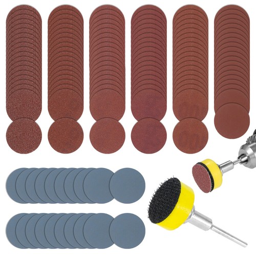 142pcs 25mm 1" Sanding Discs Grit Orbital Sander Pads>