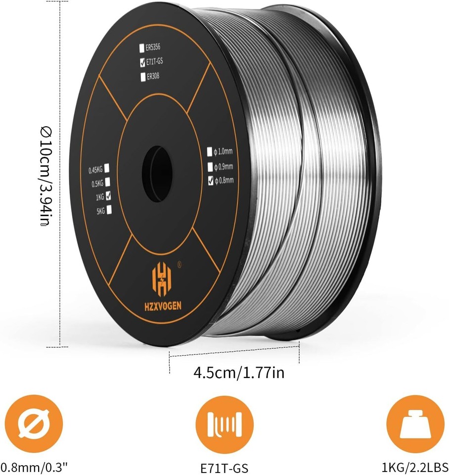 Flux Cored Wire 2lb 0.8mm MIG Wire for MAG Gasless Mig Welding Wire ...