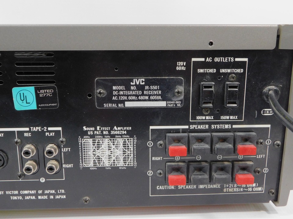 JVC JR-S501 Vintage Monster Solid State Stereo Receiver (sounds great ...