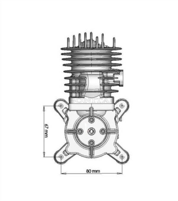 55Cc 5.5HP/8500RPM Gasoline Engine Side Exhaust Airplanes Gas Engine ...