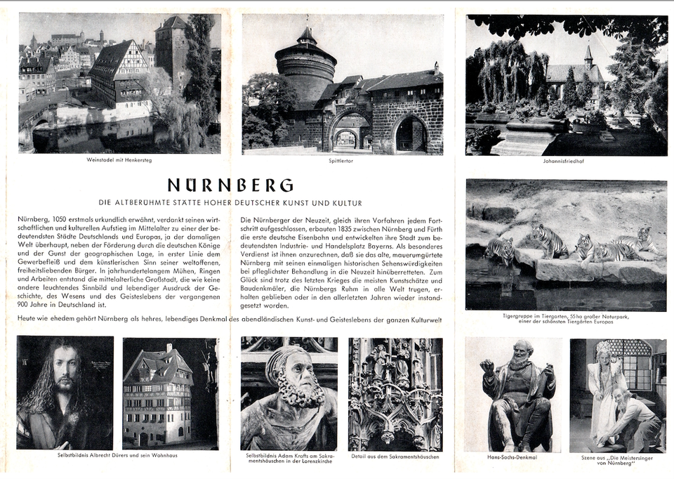 Nurnberg Germany DES DEUTSCHEN REICHES SCHATZKASTLEIN Travel Brochure -E5H | eBay