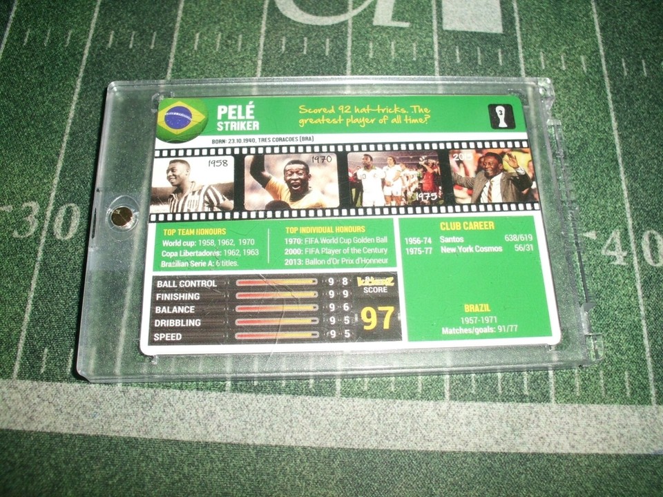 2018 Kickerz Pele GOAT Legend RARE Gold FOIL PRINTED AUTO Card READ📈🔥 ...