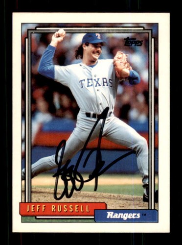 1992 Topps #257 Jeff Russell AUTOGRAPHED!! Rangers 239901 | eBay