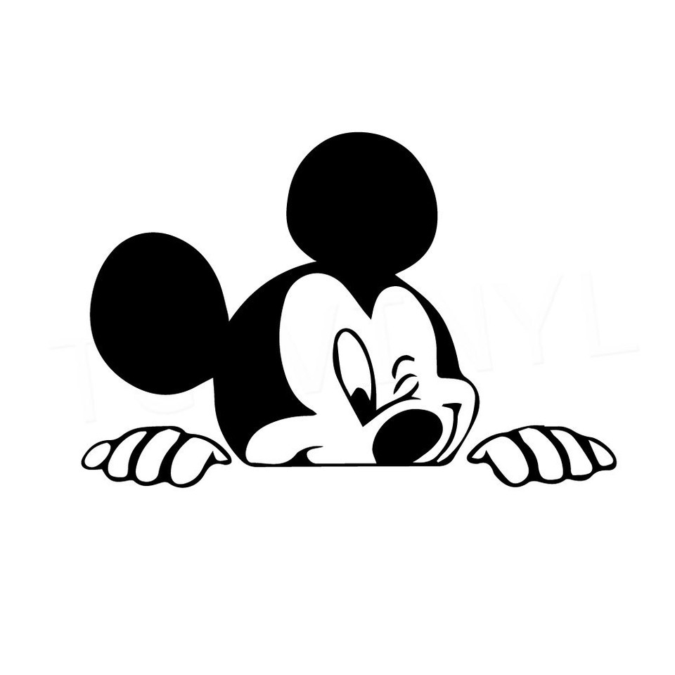 5" MICKEY SMILE Vinyl Decal Sticker Car Window Laptop Disney Peek | eBay