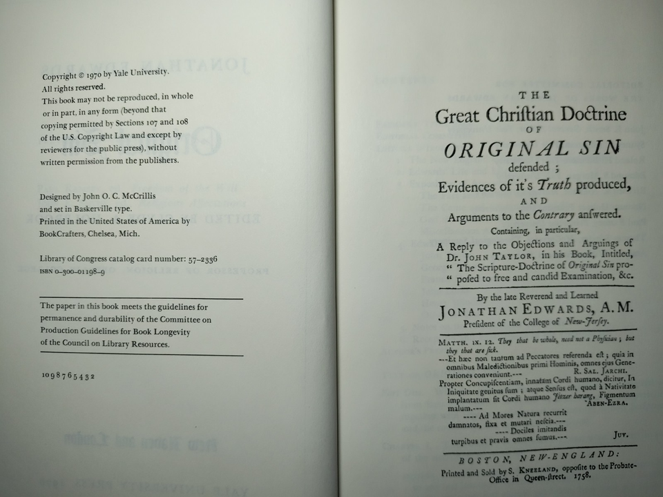 The Works of Jonathan Edwards vols. 1 - 7; Yale University Press ...