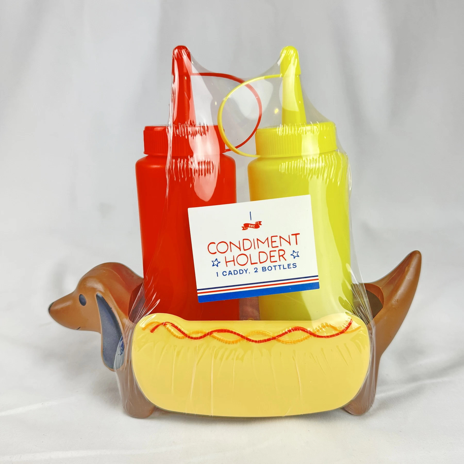 Wiener Dachshund Dog Condiment Caddy with Bottles Target Bullseye ...