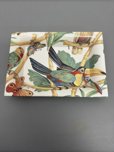 Mayor’s Italian Porcelain Tray Parrot Themed Tropical Birds #36 | eBay