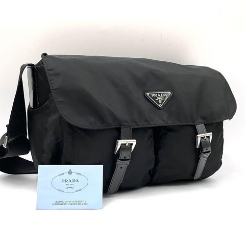 Prada 2855 Shoulder Bag Messenger Bag Black | eBay