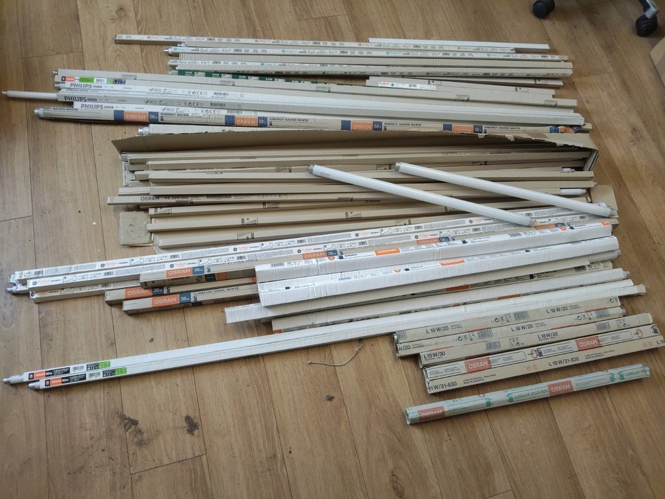 Fluorescent light tubes - assorted (inc 4feet,2feet,slim) | eBay UK