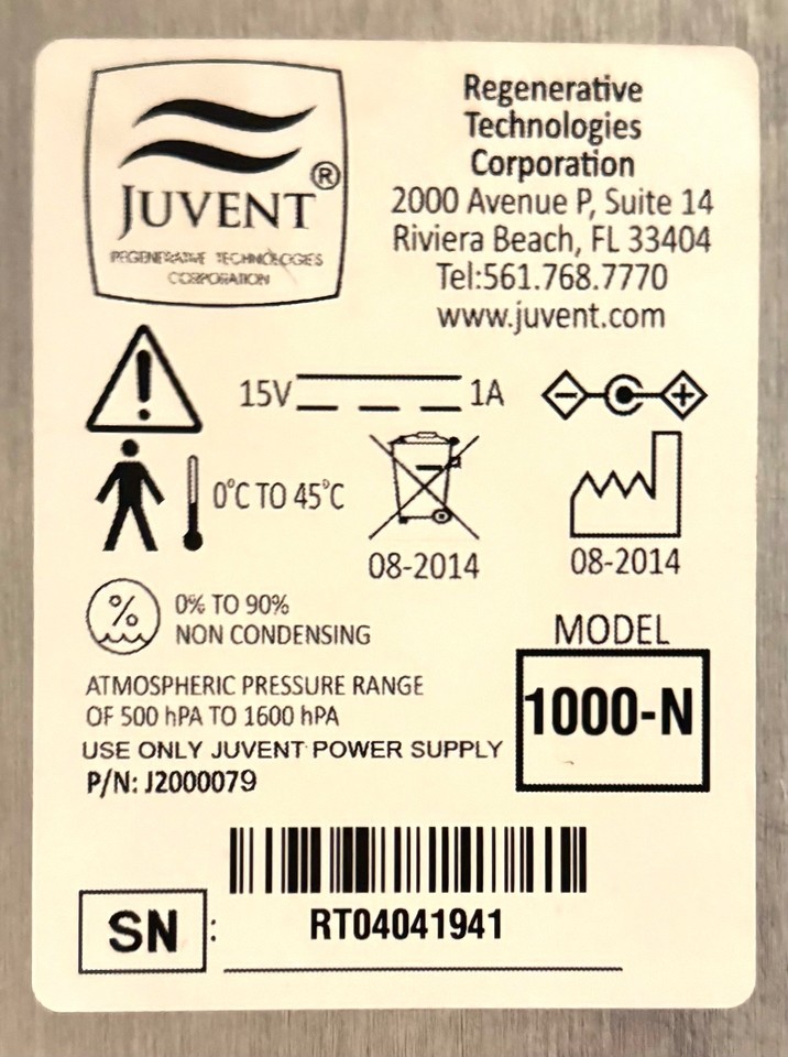 Juvent 1000-N Micro-Impact Motion Therapy Platform ** VERY LOW HOURS ...