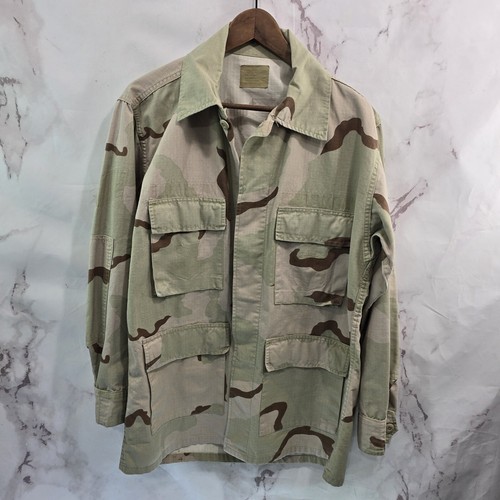 Vintage Desert Camo Jacket Mens Small Long Hot Weather Field Nato Tri ...