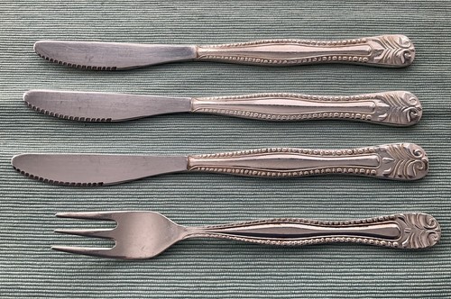 Vintage Arthur Price 1902 Silver Sheffield Knives & Fork Cutlery Lot Of ...