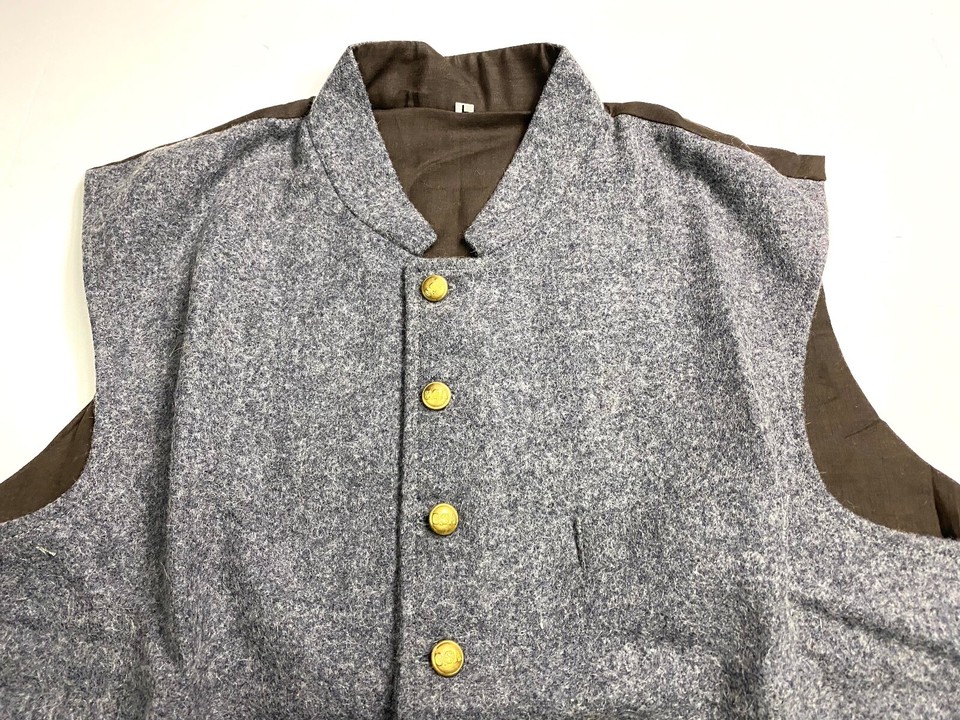 CIVIL WAR CS CSA CONFEDERATE WOOL INFANTRY JACKET VEST-XLARGE 48R | eBay