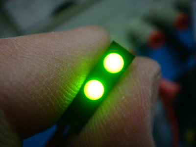 500 Dual GREEN LED's in Vertical pkg - LITEON LTL-42GGXH39 - NEW and ...