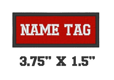 Custom Embroidered Name Tag Motorcycle Biker Sew on Patch 3.75" x 1.5 ...