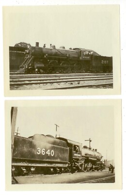 1920s Boston & Maine railroad locomotive engine photos - 2107 and 3640 ...
