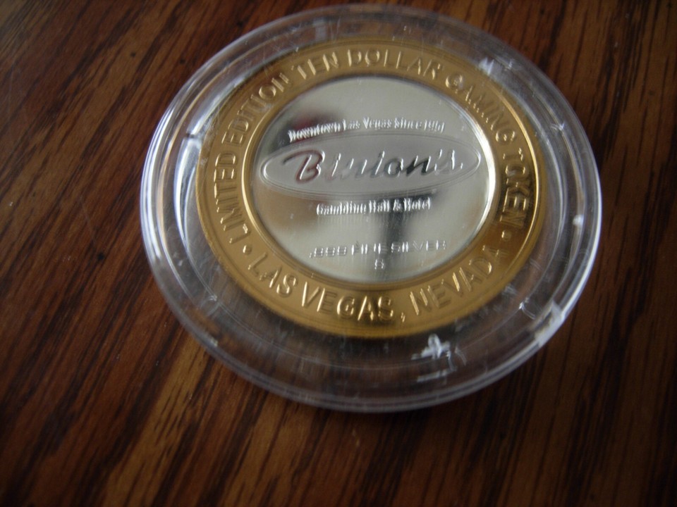 Binion's .999 Fine Silver LTD EDITION $10 Gaming Token 30 year old ...