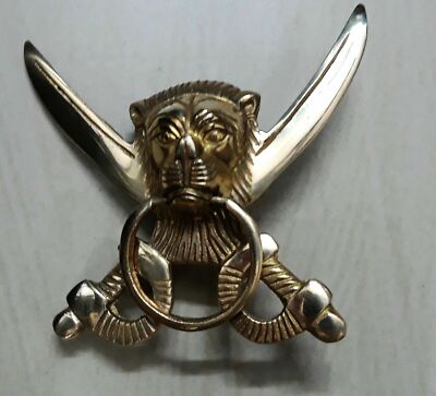 Royal Enfield Brass Army Decal Two Swords | eBay UK