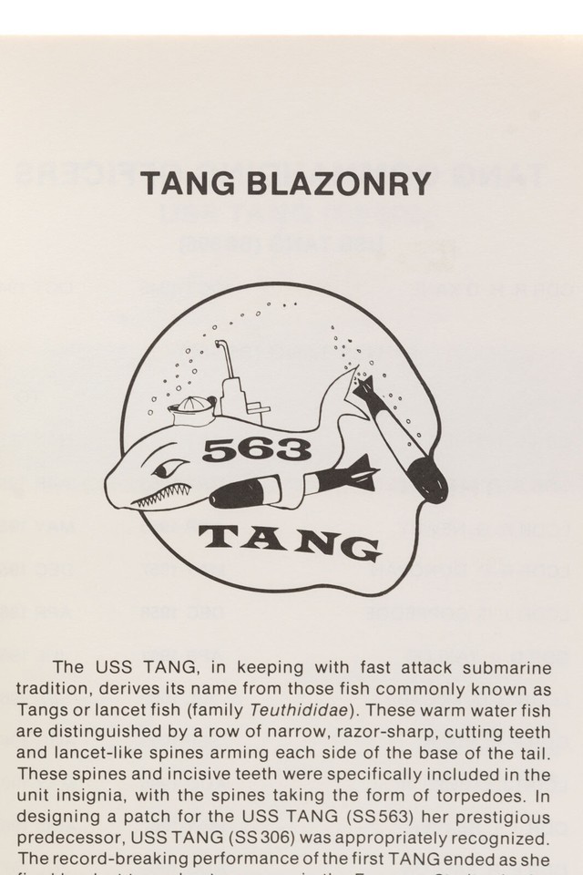USS Tang (SS-563) Decommissioning & Transfer For Lease Ceremony 1980 D.B.F | eBay