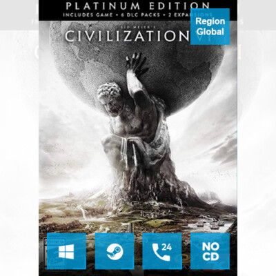 Sid Meier's Civilization VI 6 Platinum Edition for PC Game Steam Key ...