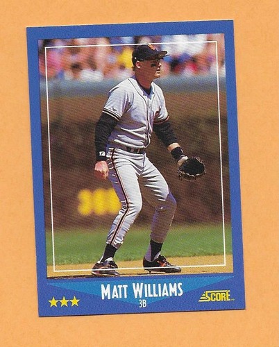 MATT WILLIAMS ROOKIE SCORE PREMIER EDITION 1988 CARD # 118 | eBay