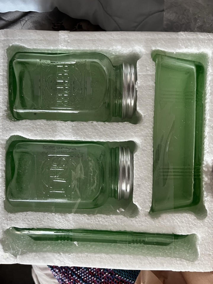 RSVP International Depression Style Salt/Pepper & Butter Dish Set BRAND ...