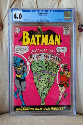 🔥 Batman #171 DC Comics 1965 1st Silver Age Riddler CGC 4.0 OW WHITE ...