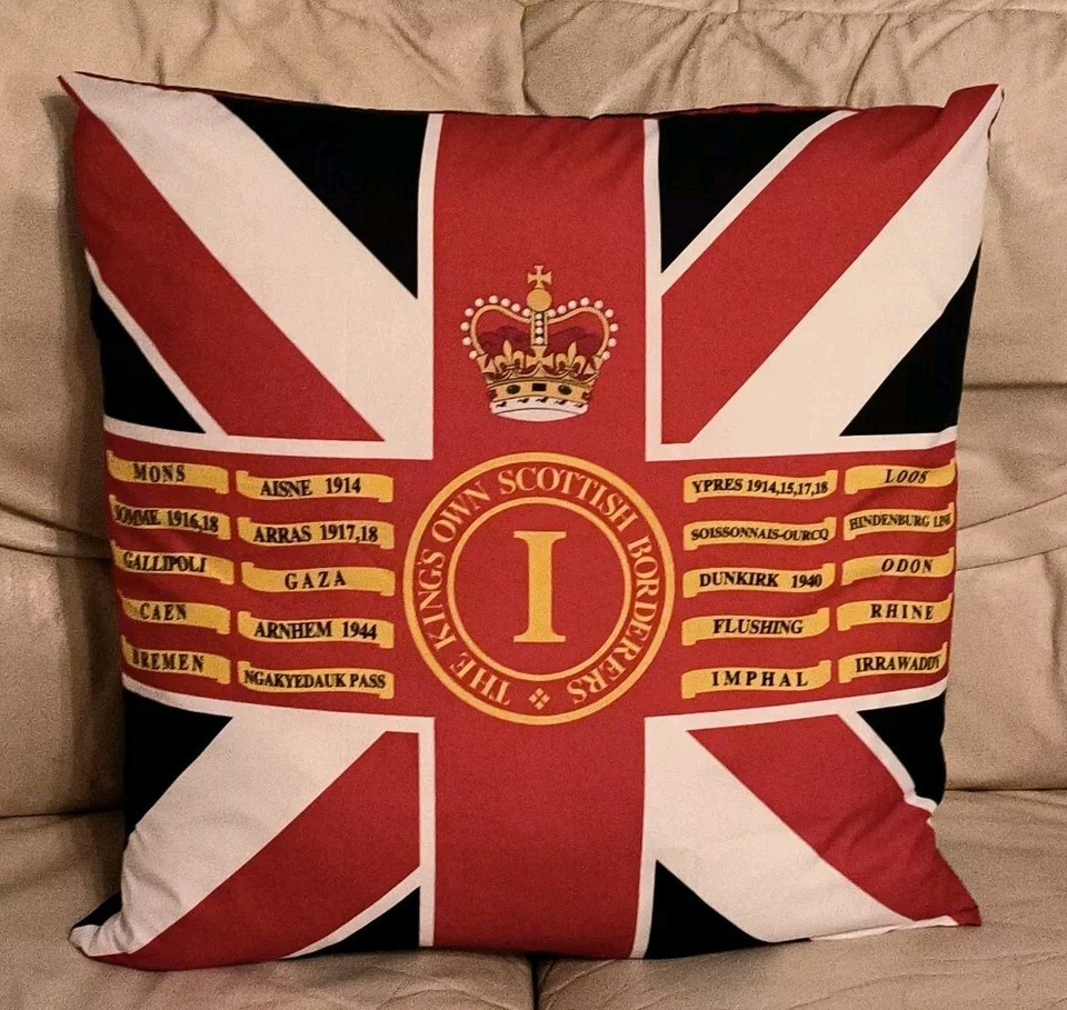 The Kings Own Scottish Borderers Reg 1st Bn Reg/Queen's Colours cushion ...
