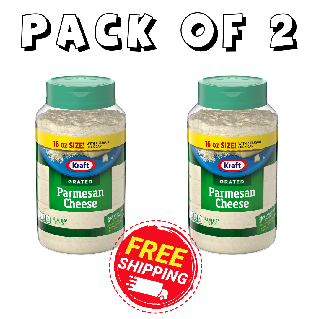 Kraft Parmesan Grated Cheese, 16 oz Shaker ( Pack of 2 ) | eBay