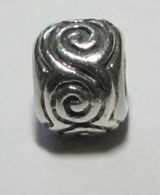Pandora Charm Sterling Silver 925 Large Swirl Wave Bead RETIRED | eBay