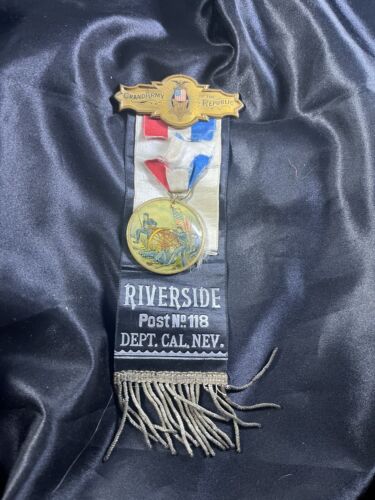 GAR RIVERSIDE POST 118 CIVIL WAR VETERAN RIBBON | eBay