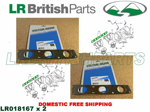 LAND ROVER EXHAUST MANIFOLD GASKET LR2 3.2L NEW LR018167 SET OF 2 | eBay