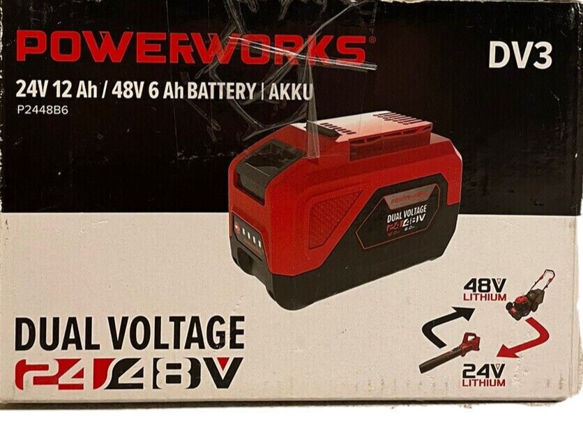Powerworks 24/48V Dual Voltage Akku 24V- 12 Ah /48V-6Ah (P2448B6) DV-3 ...