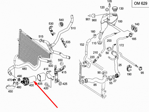 NEW MB C-CLASS W203 AUXILIARY WATER PUMP A0005000386 3.5 PETROL OEM NO ...