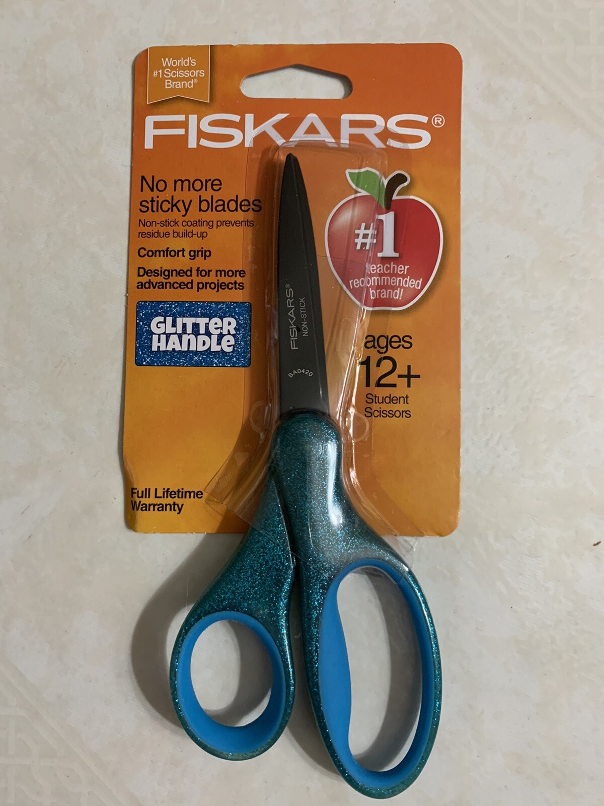 Fiskars Comfort Grip Scissors Glitter Handle 134582 Pink for sale ...