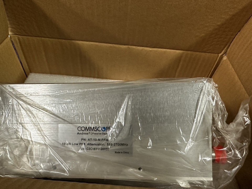 Commscope AT-10-N-FFI6 | 10 dB Low PIM Attenuator 555–2700 NF-NF | eBay