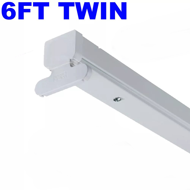 Single Twin T8 LED Batten Tube Fitting Fluorescent Double Wall Light ...