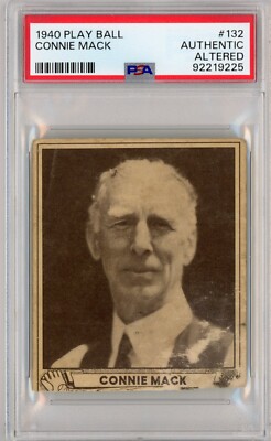 1940 Play Ball Connie Mack #32 Vintage Philadelphia Athletics PSA ...