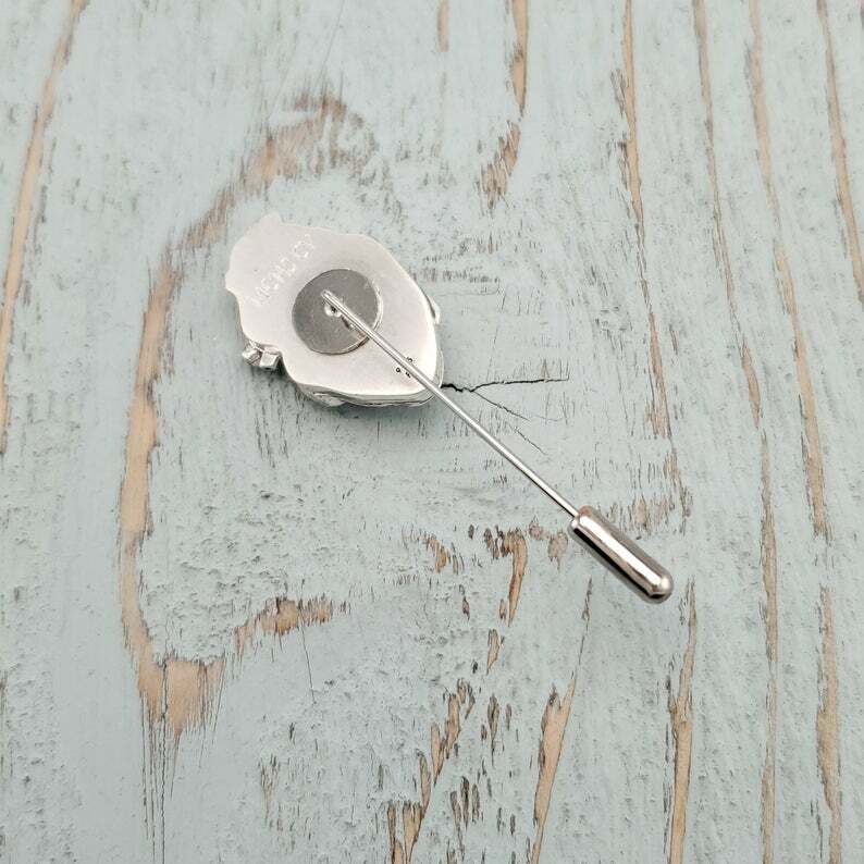 Fabulous Anatomical Heart Locket Stickpin Solid 935 Argentium Silver ...