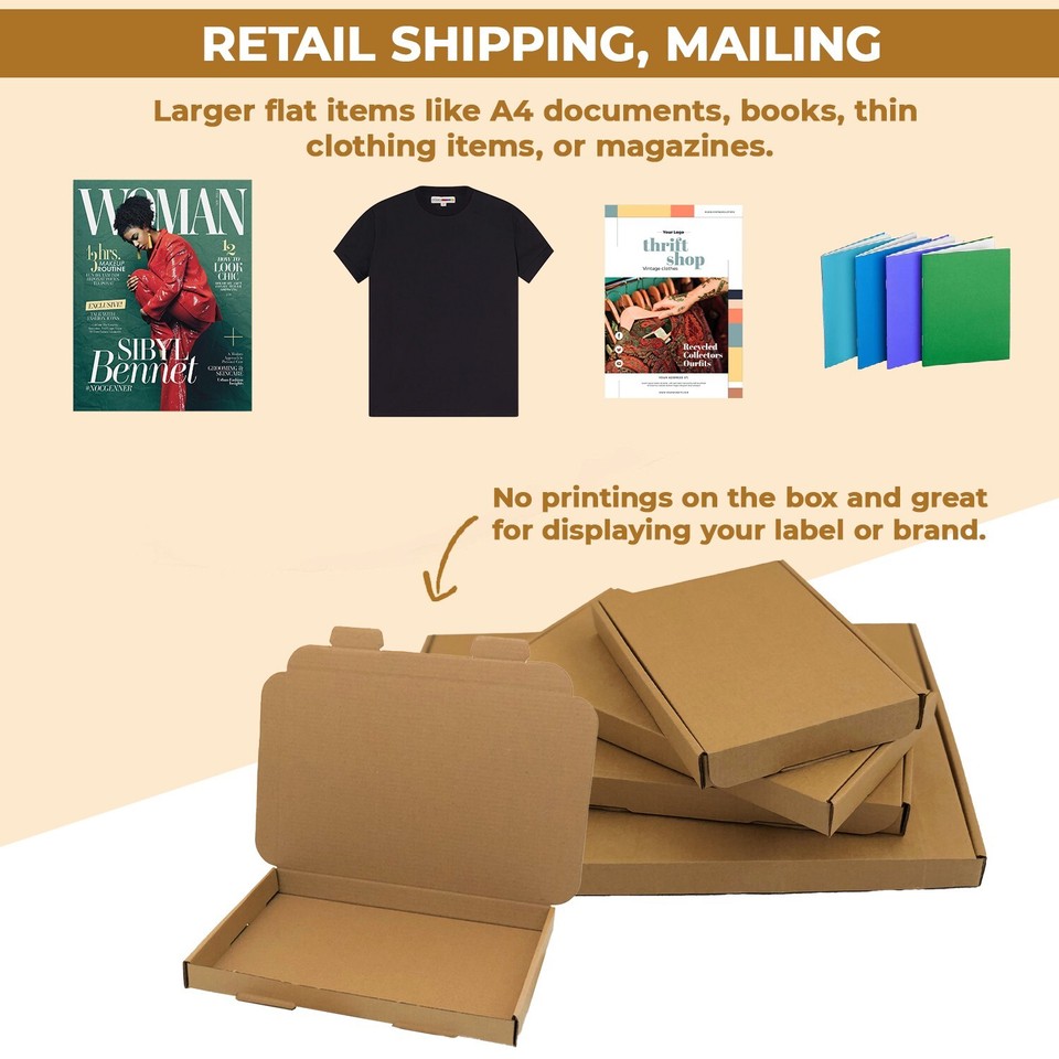 Large Letter box Royal Mail PIP Boxes C4 C5 C6 C7 DL Card board Postal ...