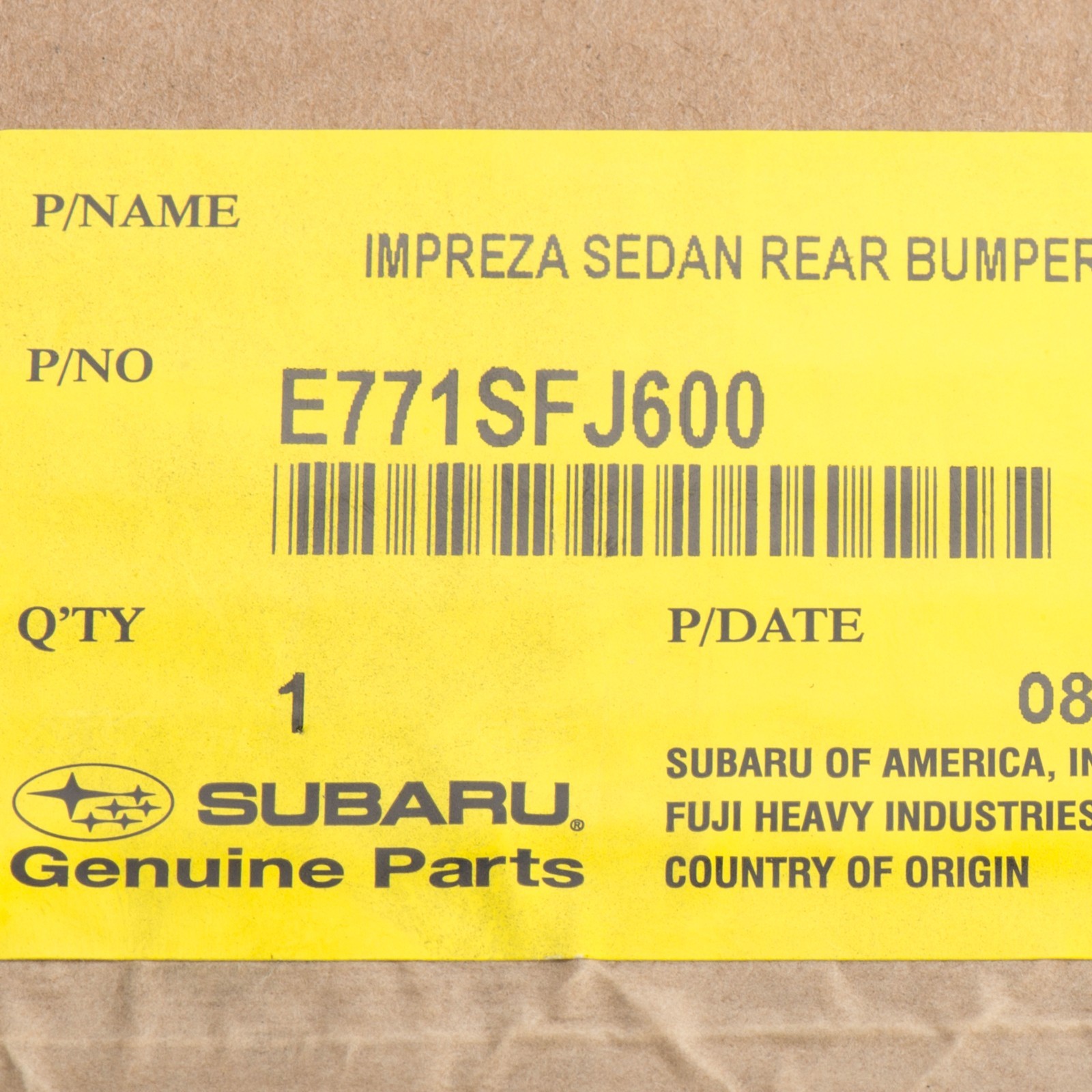 Subaru E771SFJ600 Rear Bumper Applique - 4 Door for sale online | eBay