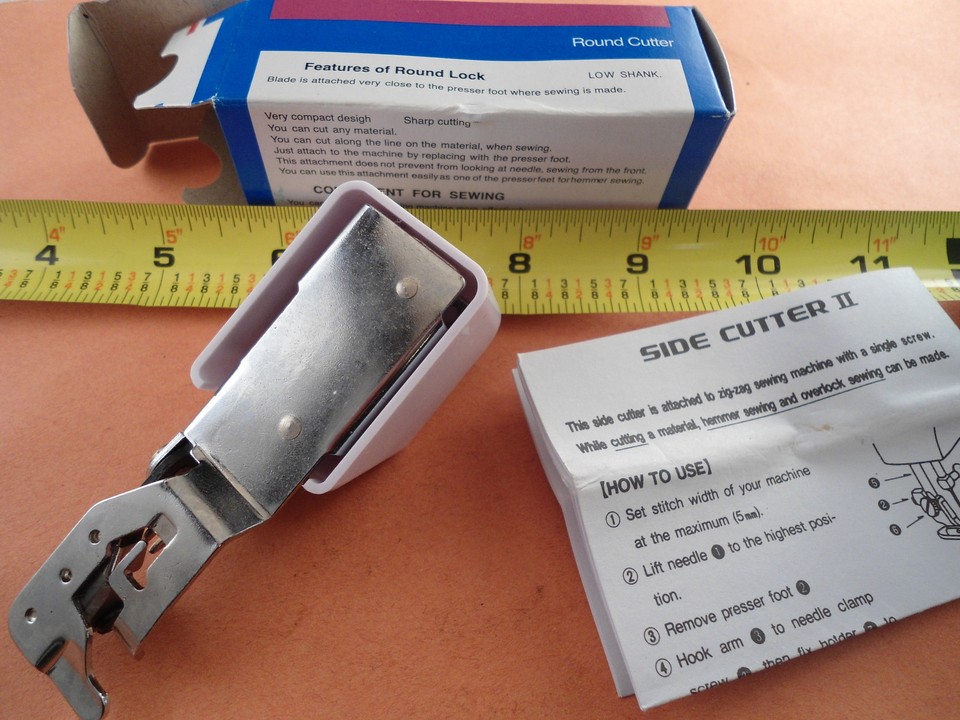 Low Shank Side Cutter Cut N Sew Attachment Foot Cut & Hem for Singer ...