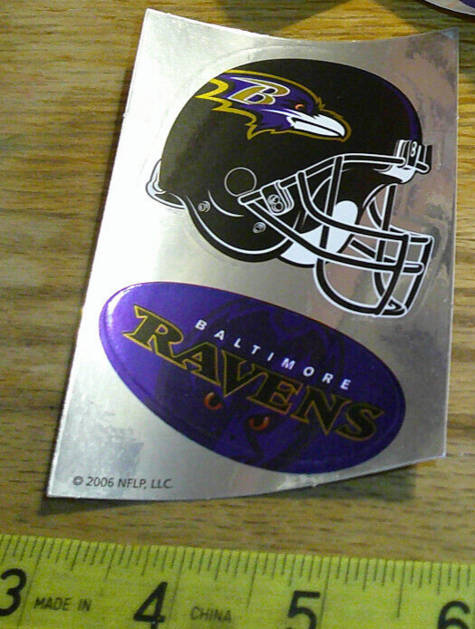 12 vintage sheets of Baltimore Ravens helmet and team name stickers NFL ...