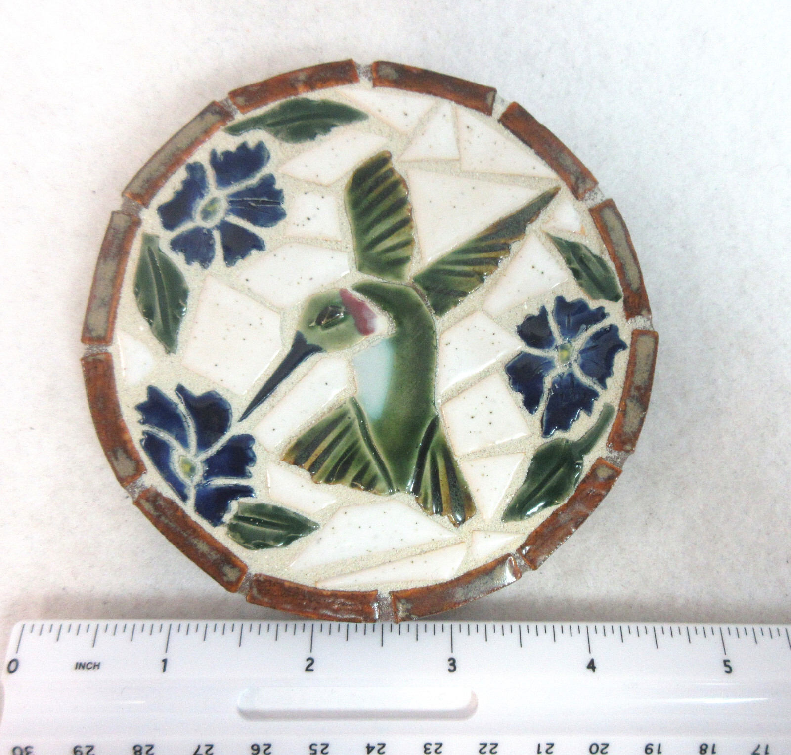 Hummingbird Mosaic Coaster, Mosaic Art Handmade Ceramic Tile Trivets ...
