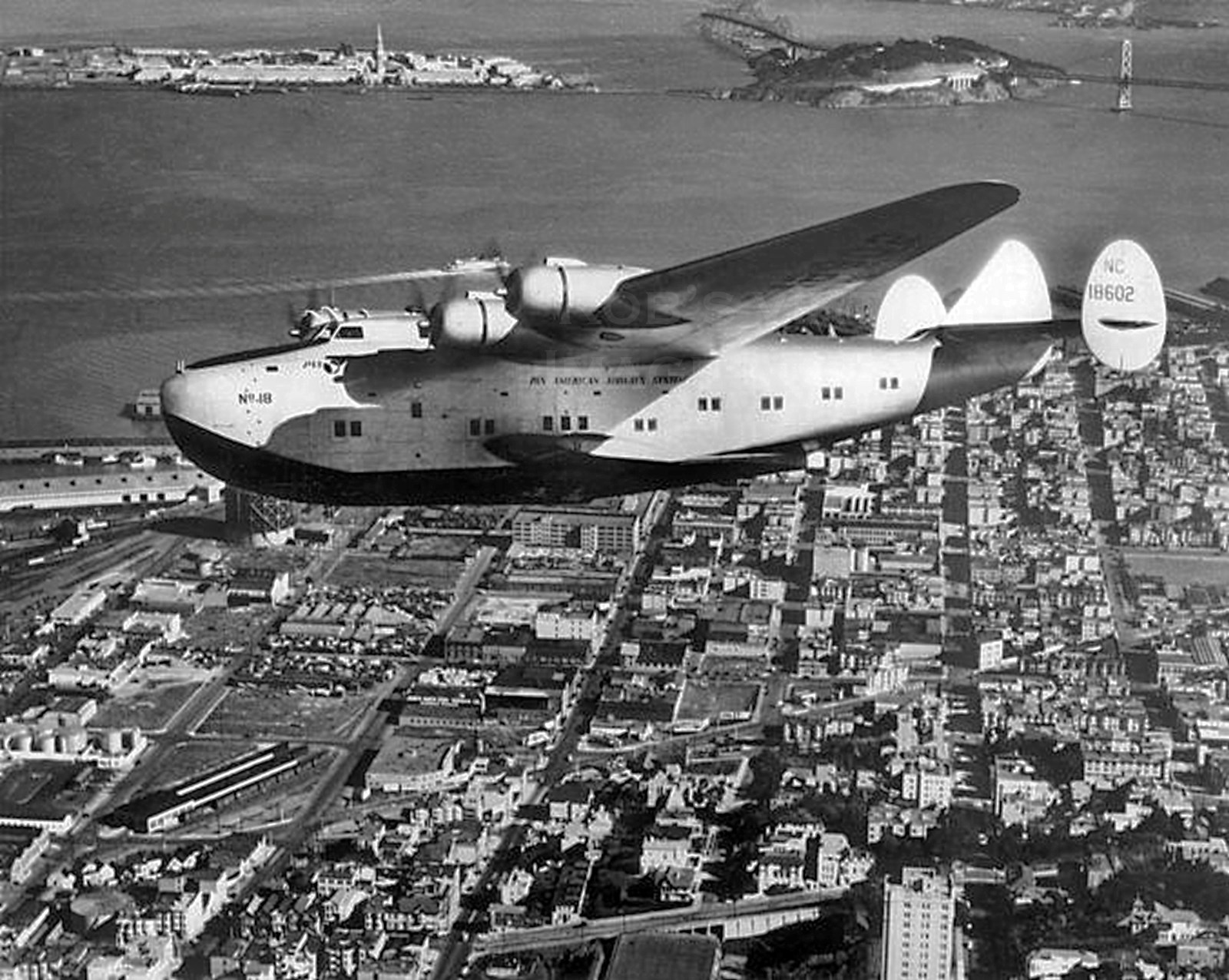 Pan Am Clipper photo B314 Airplane Flying Boat California Clipper 18602 ...