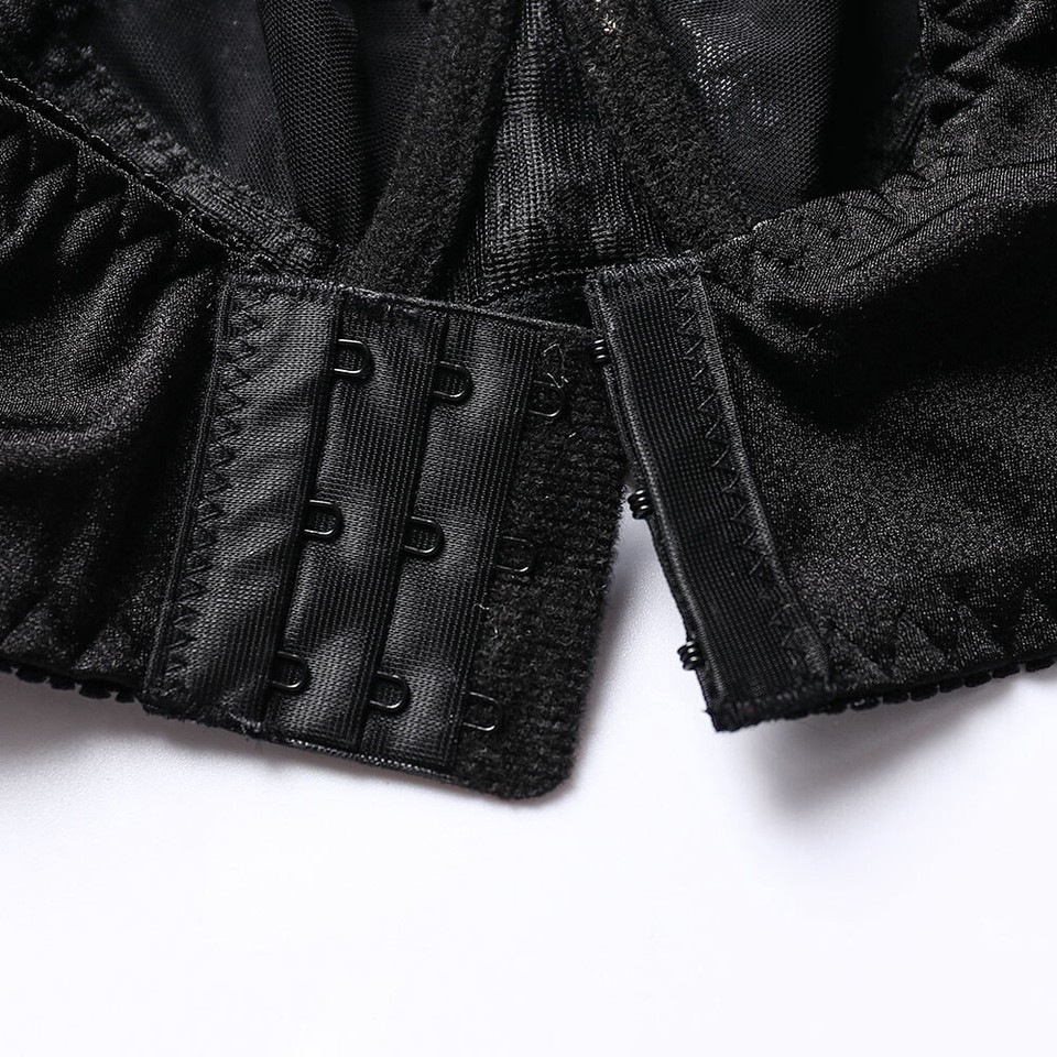 Women's Minimizer Unlined Underwire Bra with Lace Embroidery Full ...