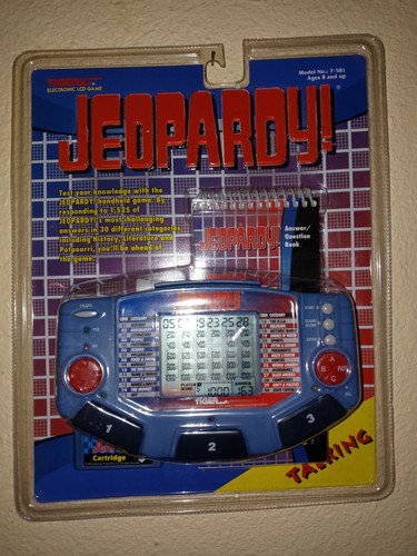 Talking Jeopardy Tiger Electronics Hand Held Electronic Game NIB 1995 ...
